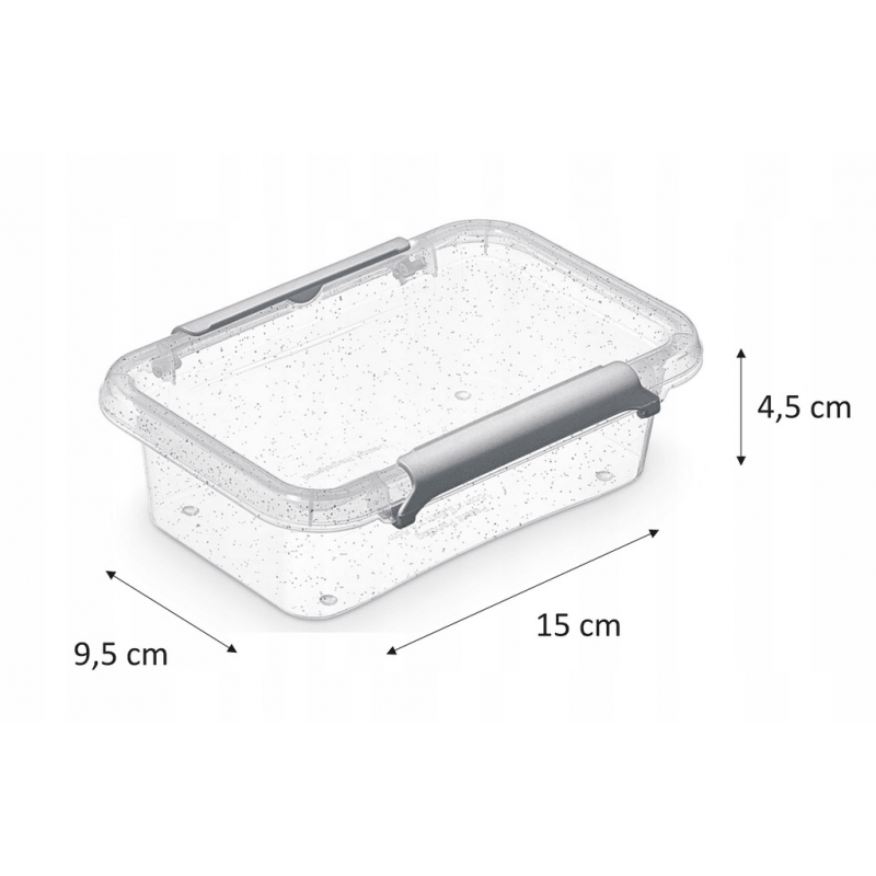 Antibakteriálny box na potraviny 0,35L / Transparent