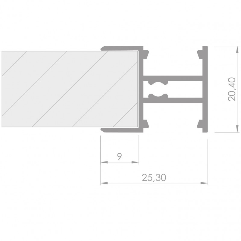 Hliníková lišta LL-17 na LED osvetlenie